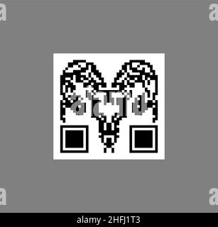 QR code skull isolated. Symbol Vector illustration Stock Vector Image ...