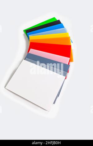 plastic packaging material in different colors Stock Photo - Alamy