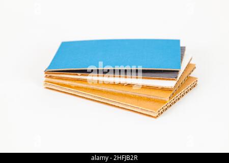 cardboard samples in different thickness and color Stock Photo - Alamy