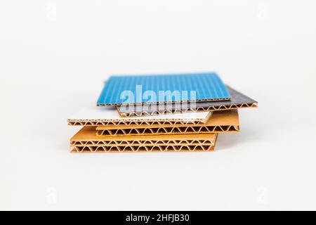 cardboard samples in different thickness and color Stock Photo - Alamy