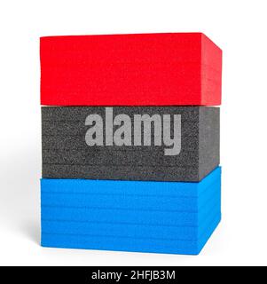 polystyrene forms in colors of the french flag Stock Photo - Alamy