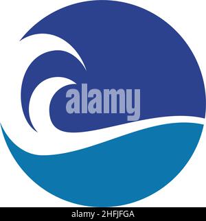 Wave icon logo design inspiration vector template Stock Vector Image ...