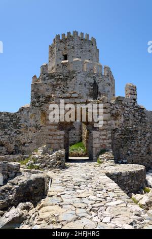 Inside the preserved Castle of Methoni in Peloponnese, Greece Stock ...