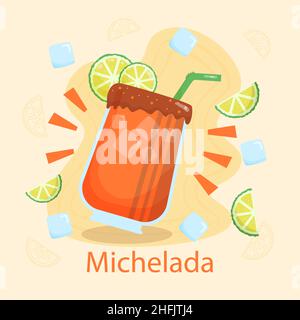 Hand drawn michelada illustration Vector illustration Stock Vector ...