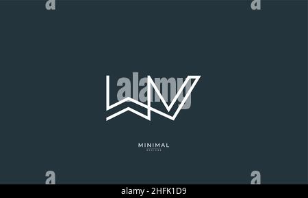 wv w v alphabet letter logo icon combination design with rainbow color ...