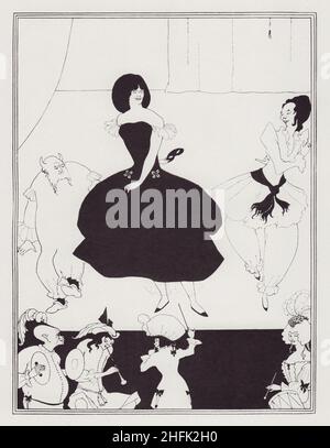 Satire on art of Aubrey Beardsley Stock Photo - Alamy