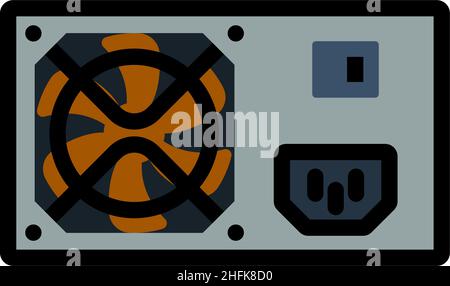 Power Unit Icon. Editable Bold Outline With Color Fill Design. Vector ...