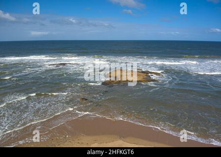Aerial of the coastline at Wreck Rock Deepwater National Park ...