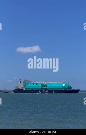 Liquefied natural gas (LNG) tanker vessel ship Seri Camellia carrying ...