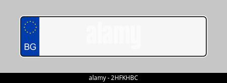 Bulgaria car plate. Vehicle registration number Stock Vector Image ...