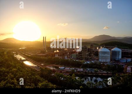 Aerial of Rio Tinto Alcan Smelter at Yarwun Gladstone Queensland ...