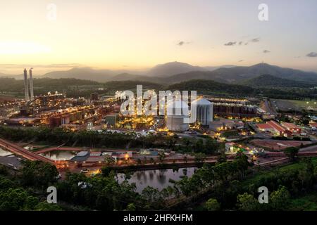 Aerial of Rio Tinto Yarwun alumina refinery in Gladstone Queensland ...