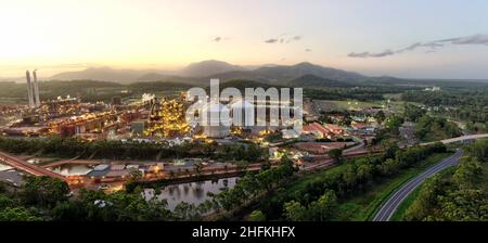 Aerial of Rio Tinto Yarwun alumina refinery in Gladstone Queensland ...