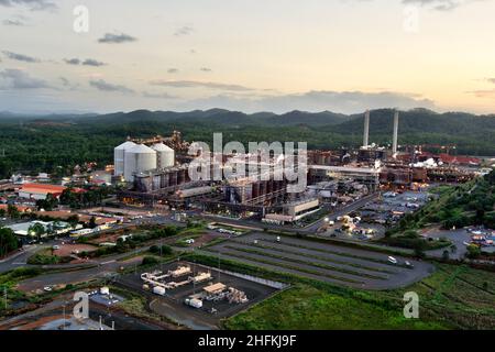 Aerial of Rio Tinto Alcan Smelter at Yarwun Gladstone Queensland ...