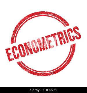 ECONOMETRICS text written on red round vintage rubber stamp Stock Photo ...