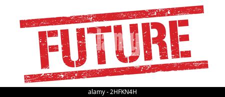 FUTURE text on red grungy vintage rubber stamp Stock Photo - Alamy