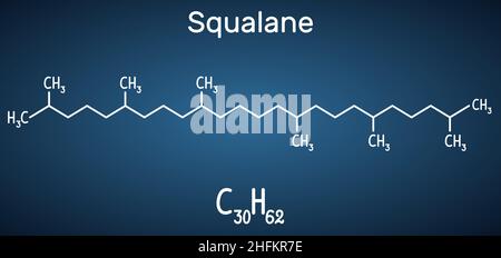Squalane molecule. It is used in cosmetics as emollient and moisturizer ...
