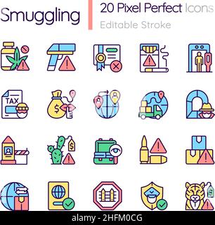 drug trafficking crime color icon vector. drug trafficking crime sign ...