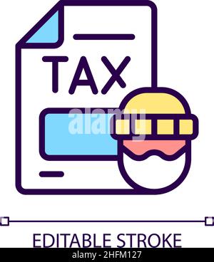 Tax evasion RGB color icon for dark theme Stock Vector Image & Art - Alamy