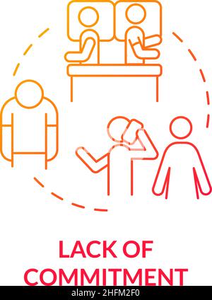 Lack of commitment concept icon Stock Vector Image & Art - Alamy