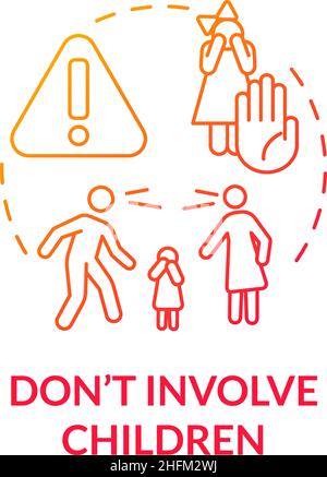 Dont involve children concept icon Stock Vector Image & Art - Alamy