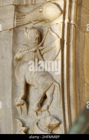 Medieval Bestiary - Cathedral of Saint Cyriacus the Martyr, a mix of ...