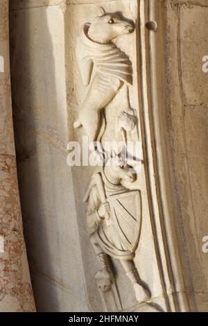 Medieval Bestiary - Cathedral of Saint Cyriacus the Martyr, a mix of ...