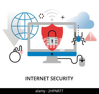 laptop of security system vector design Stock Vector Image & Art - Alamy