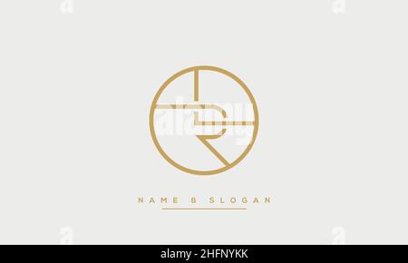 LR L R initial based abstract modern minimal creative logo, vector template image. luxury ...