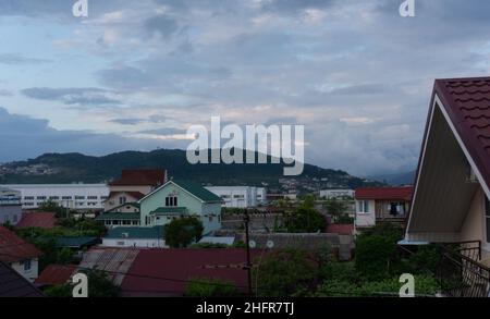 SOCHI, RUSSIA - JUNE, 06, 2021: Mountain view near Sochi Adler ...