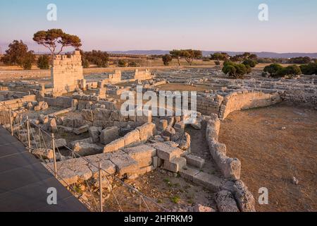 Top view of the excavations of Egnazia in Puglia (Italy Stock Photo - Alamy