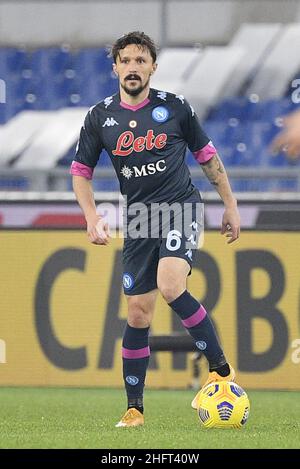 Olimpico Stadium, Rome, Italy - Mario Hermoso of AS Roma runs with the ...