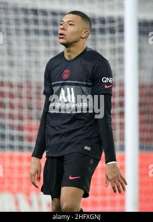 Paris, France - January 29: Kylian Mbappe of Paris Saint Germain runs ...
