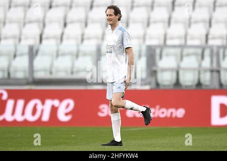 TURIN, ITALY - May 25, 2021: Beautiful view of Castle square and Madama ...