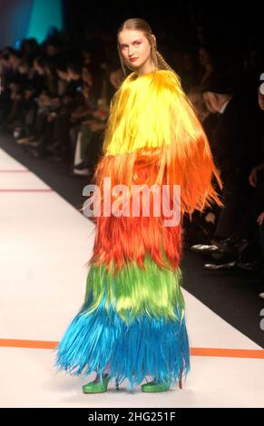 A model on the catwalk during the Agata Ruiz de la Prada show at Milan ...