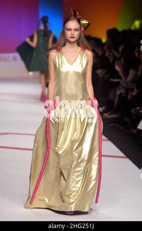 A model on the catwalk during the Agata Ruiz de la Prada show at Milan ...