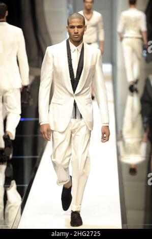 Models wear creations from the Dolce & Gabbana Spring/Summer 2027 Men's ...