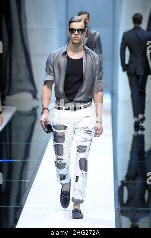 Models wear creations from the Dolce & Gabbana Spring/Summer 2027 Men's ...