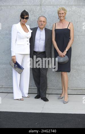 Giorgio Faletti and wife arrive for the Giorgio Armani Spring/Summer ...