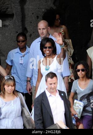 Michelle Obama visit the Colossem in Rome, Italy Stock Photo - Alamy