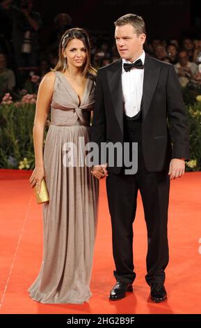 Actor Matt Damon, Luciana Bozán Barroso at arrivals for WE BOUGHT A ZOO ...