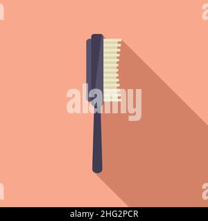 Foot bath brush icon flat vector. Spa water. Pedicure massage isolated ...
