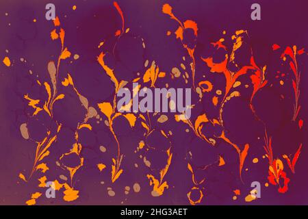 Ebru marble conch effect surface pattern design for print Stock Photo ...