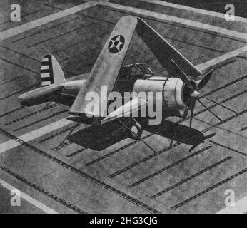 Vintage photo of American "Skuas" fighters have the property, at rest ...
