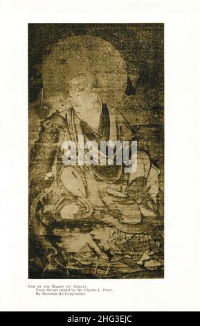 Chinese medieval painting: Rakan (Or Arhat) With Snake. By Mokkei (Muqi ...