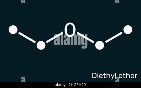 Diethyl ether solvent molecule. Skeletal formula Stock Photo - Alamy