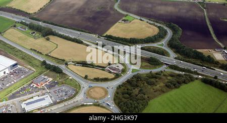 aerial view of junction 3 of the M61 motorway, Bolton, BL5 Stock Photo ...