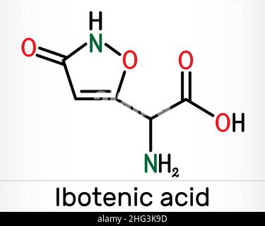 Ibotenic Acid Amanita Muscaria Molecular structure vector skeletal formula Stock Vector Image ...