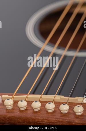 musical background, black new guitar strings closeup Stock Photo - Alamy