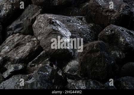 Smokeless coal. Compressed dead vegetation and trees over millions of ...